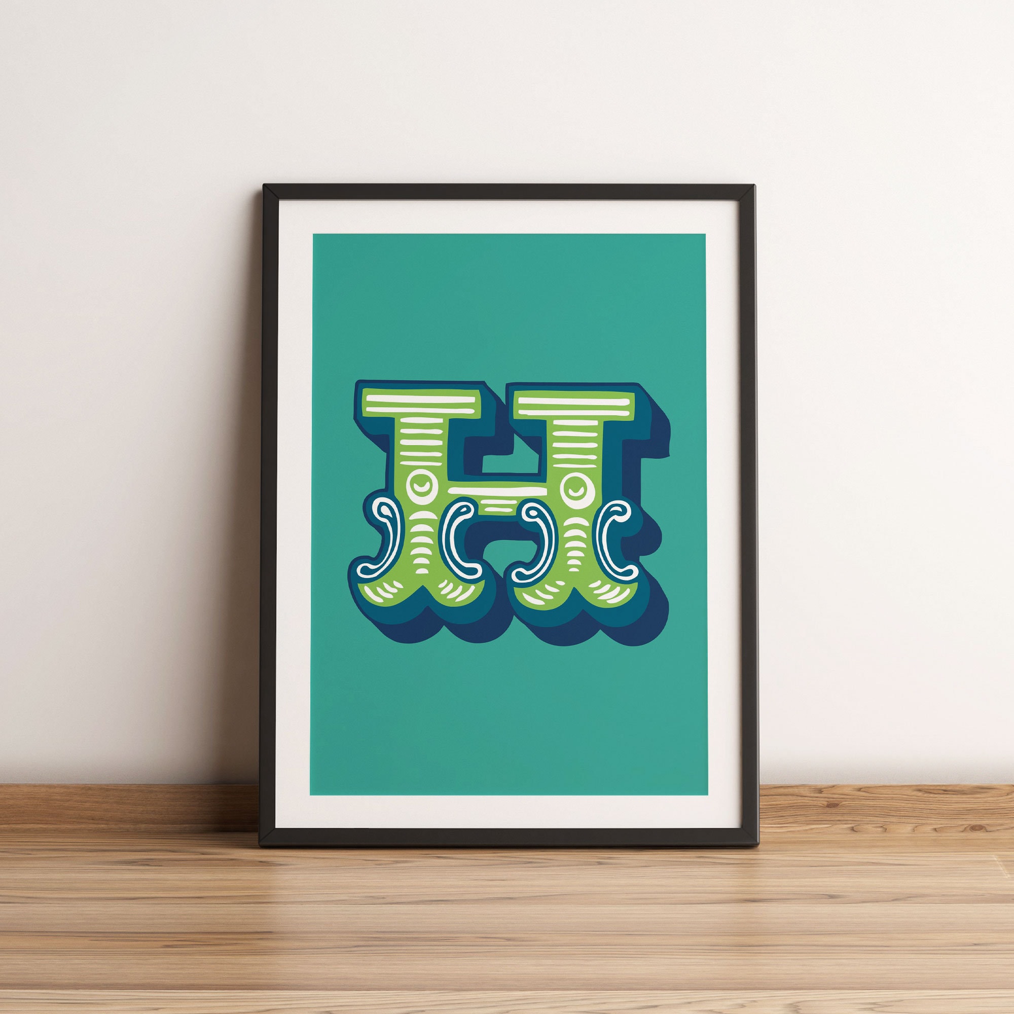 Letter Carnival Circus Monogram Art Print, Personalised Monogram ...