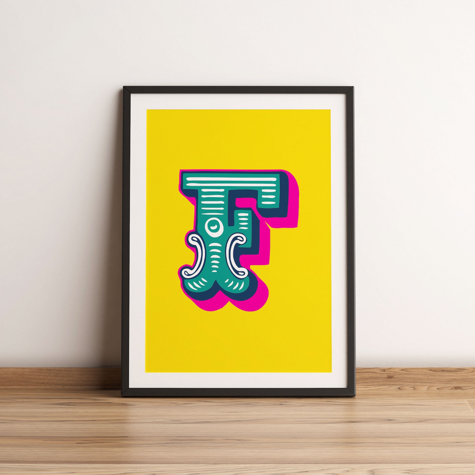 Letter Carnival Circus Monogram Art Print, Personalised Monogram ...
