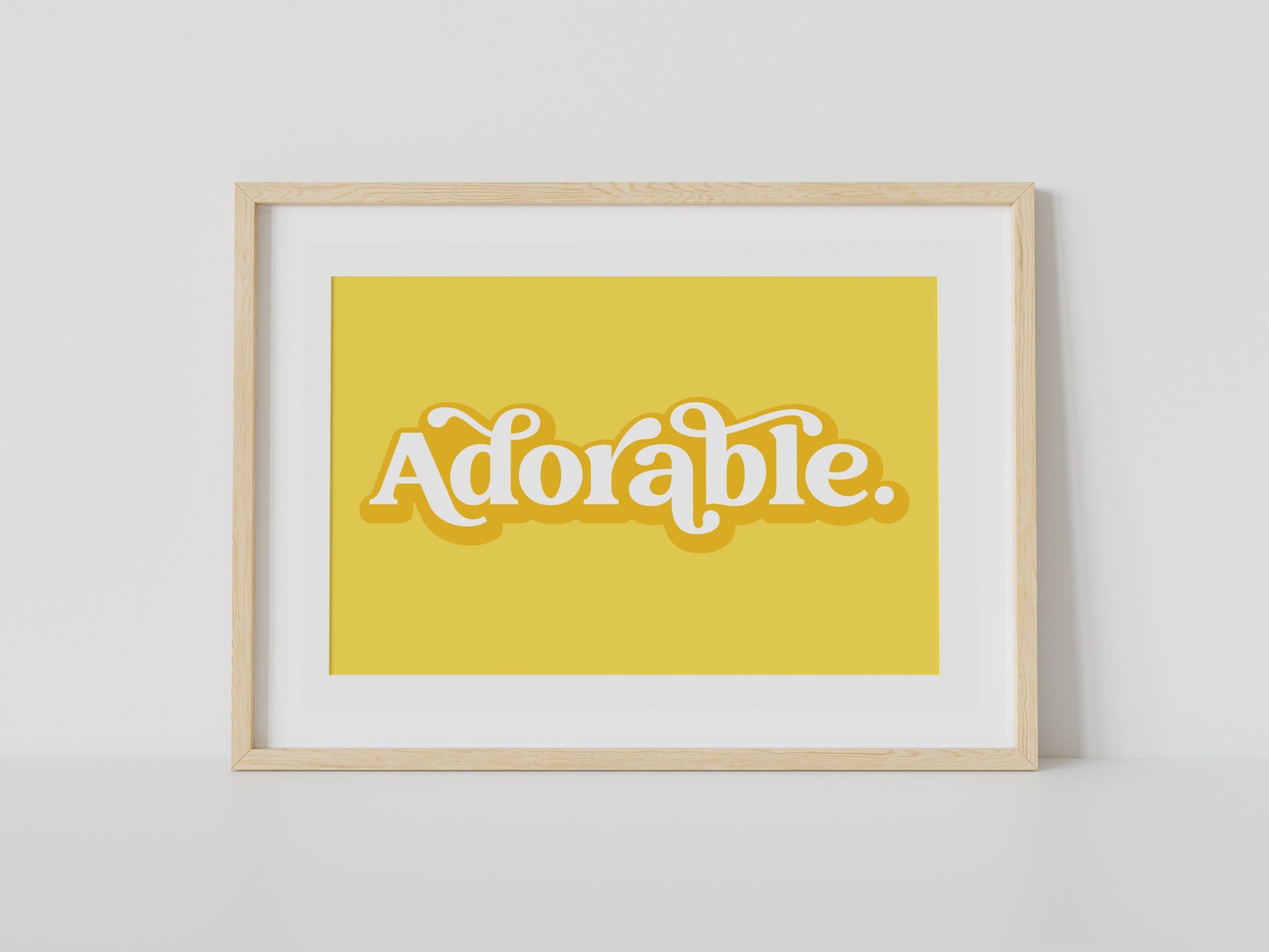 Blue Adorable Word Art Vibrant Unframed Print Typographic - Etsy
