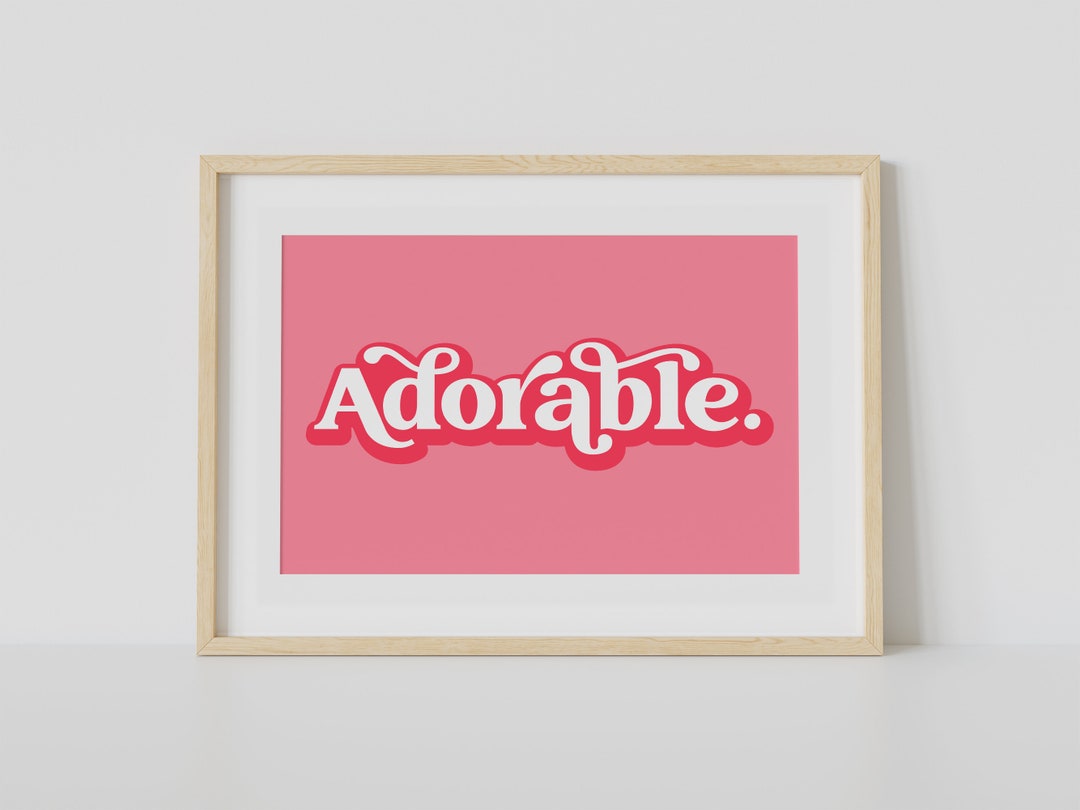 Valentines Day Gift Adorable Word Art Vibrant Unframed Print - Etsy