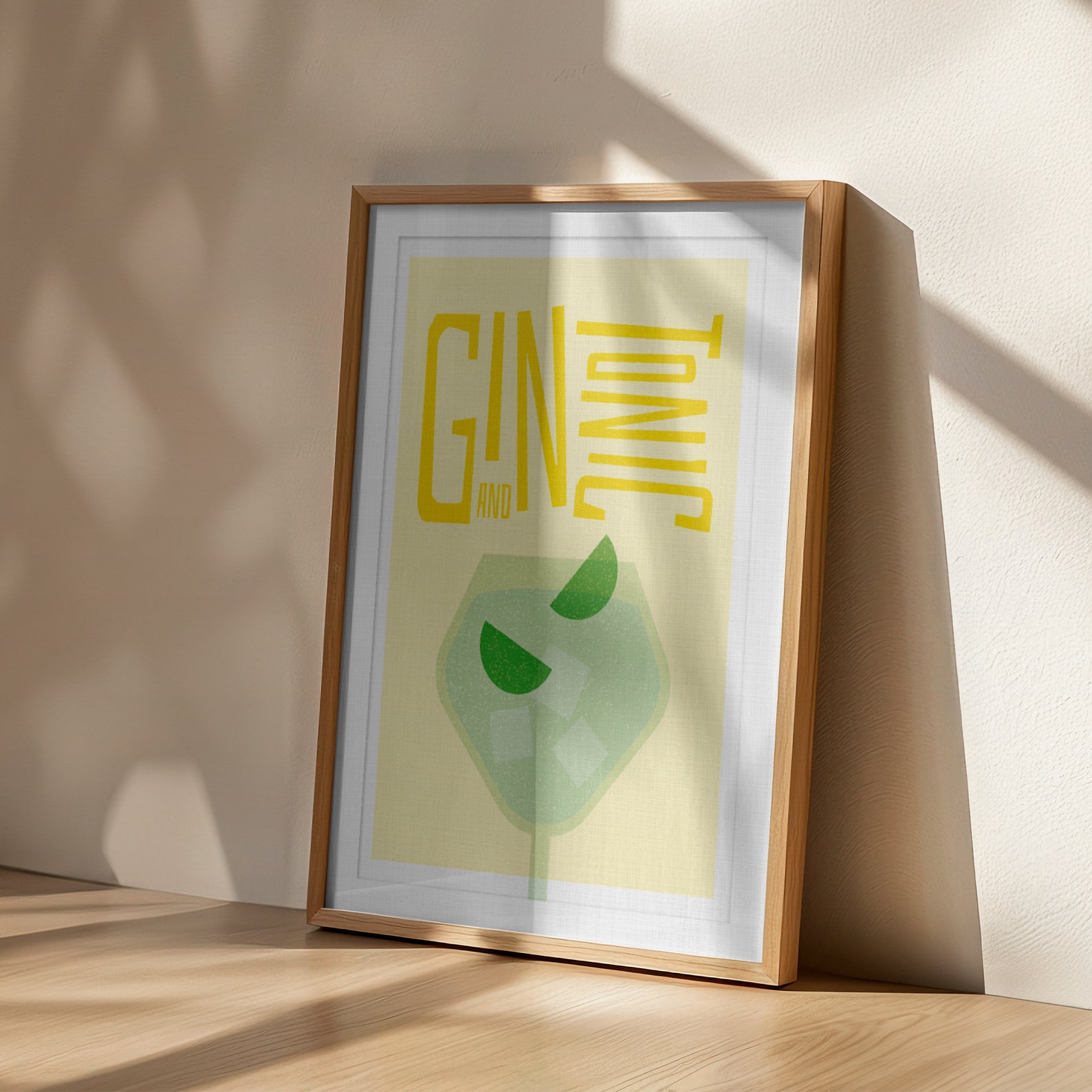Gin & Tonic Cocktail Print, Gin Home Bar Art, Kitchen Gin Cocktail ...