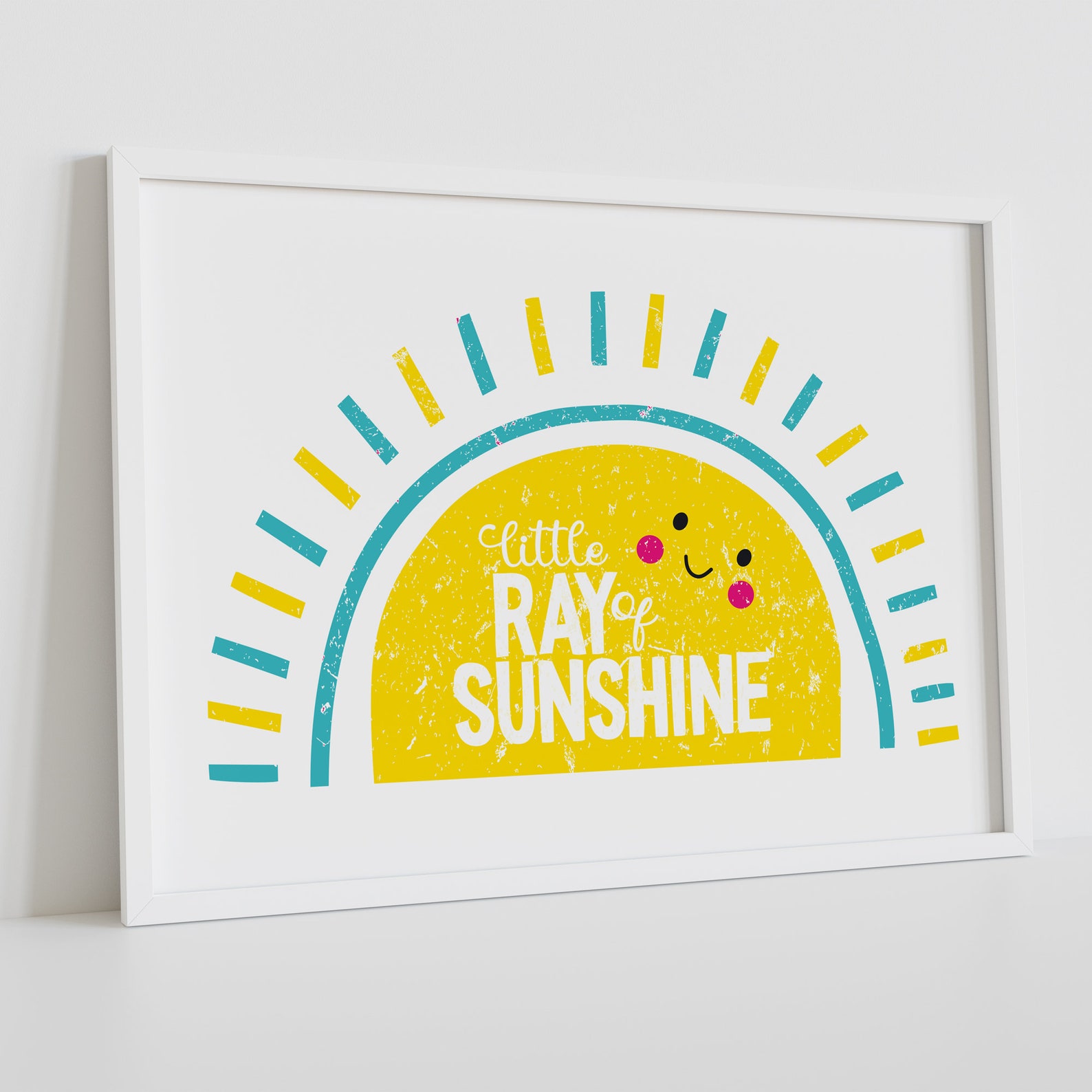 Little Ray of Sunshine Typographic Art Print, Nursery Wall Letter Art ...