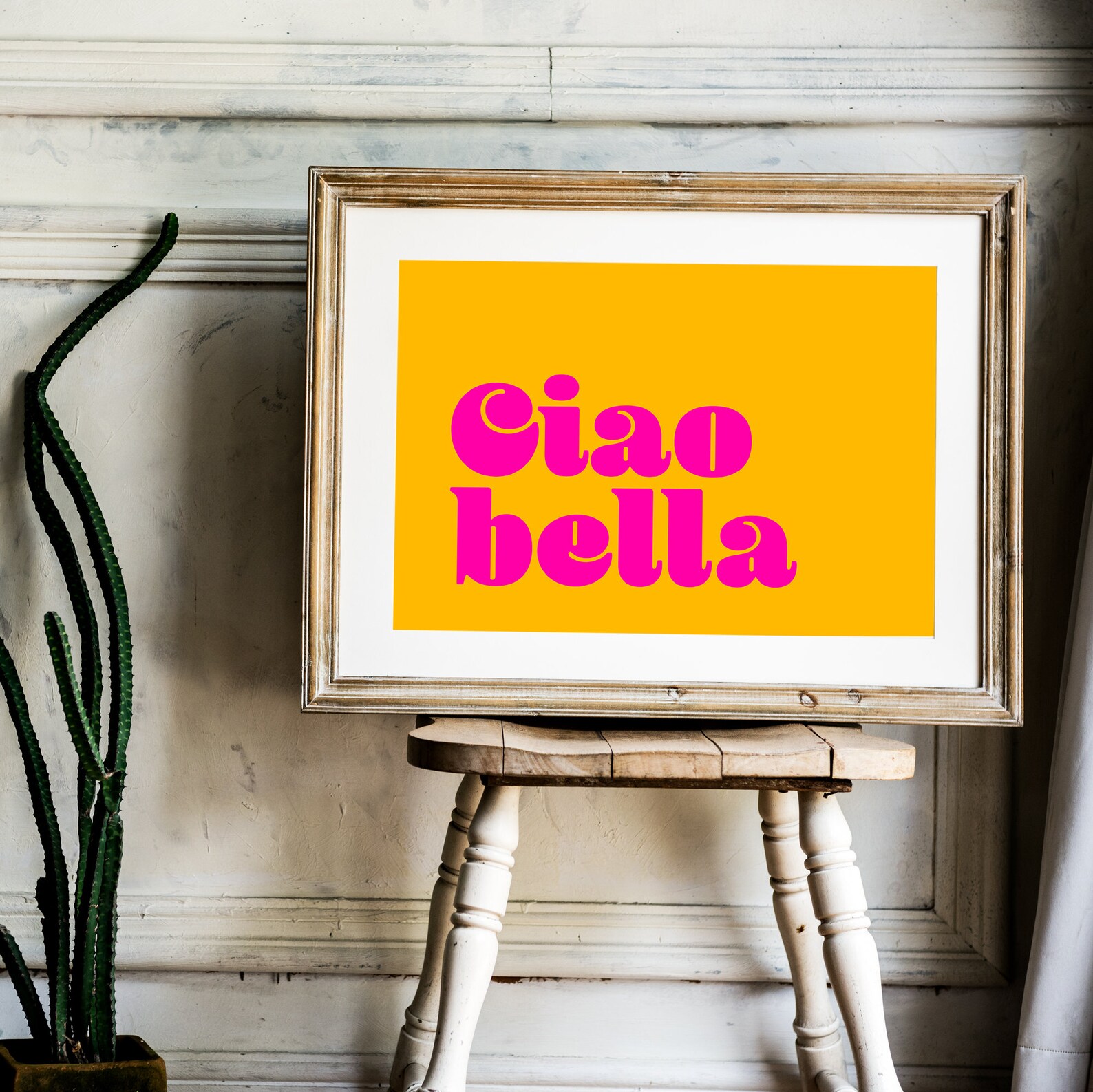Ciao Bella Italian Quote Word Art Print, Italian Themed Typographic ...