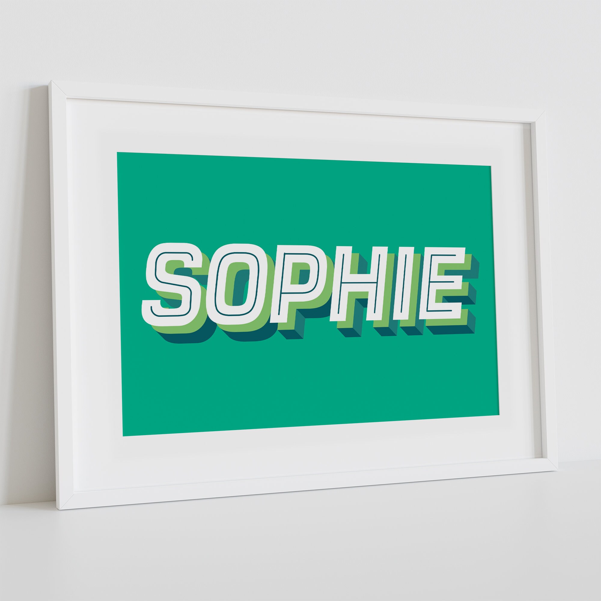 Personalised Bright, Bold Name Letter Art Print Alphabet Letter Name ...