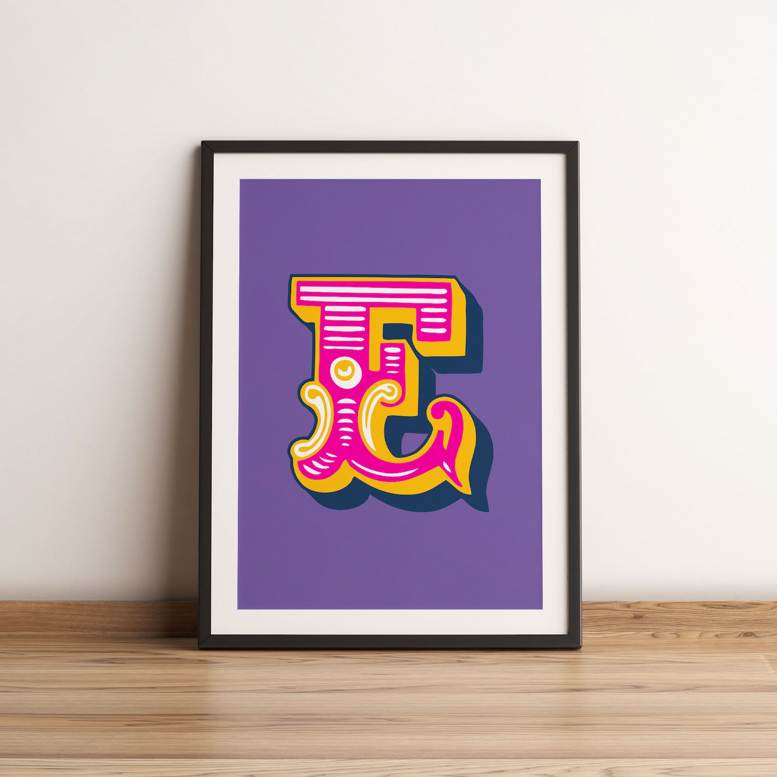 Letter Carnival Circus Monogram Art Print, Personalised Monogram ...
