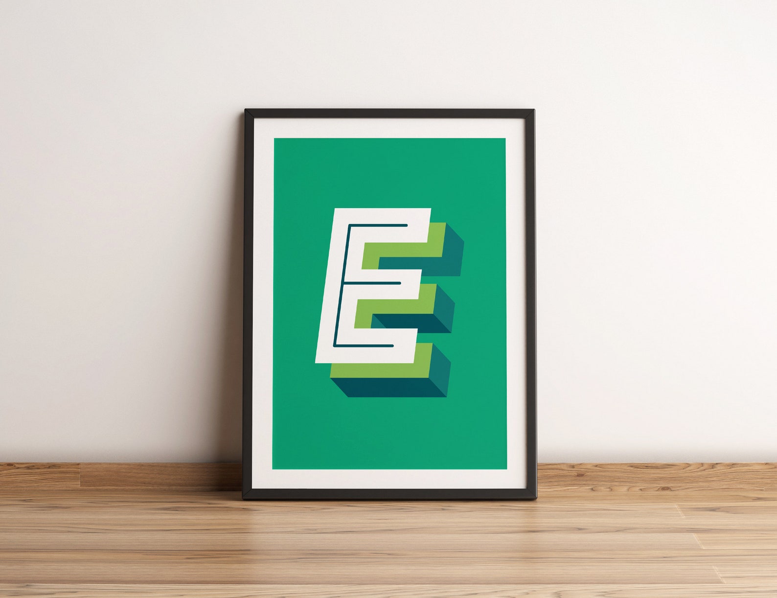 Personalised Bright Bold Initial Letter Art Print Monogram - Etsy