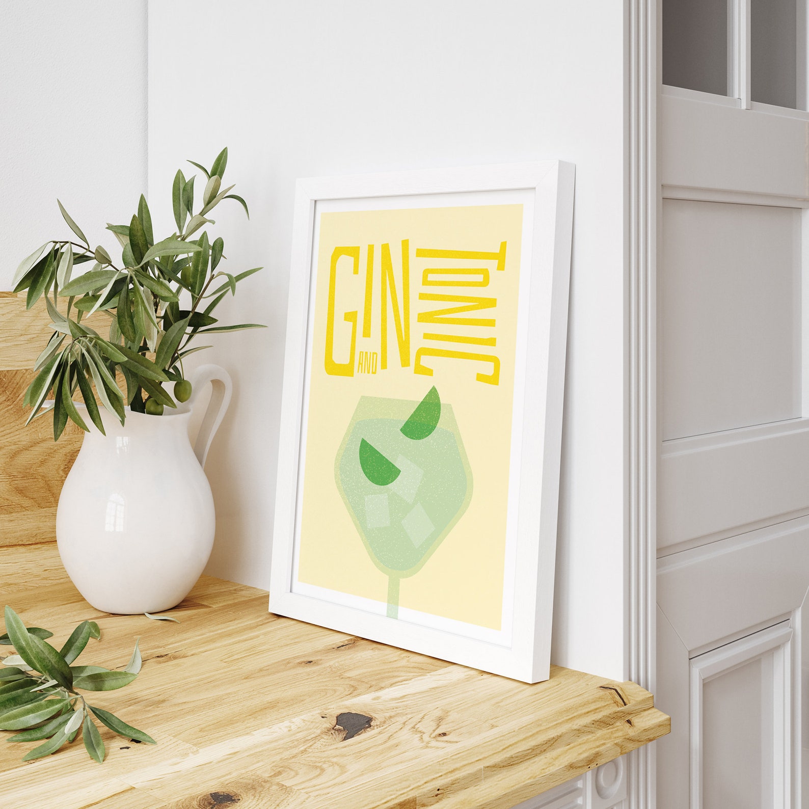 Gin & Tonic Cocktail Print, Gin Home Bar Art, Kitchen Gin Cocktail ...