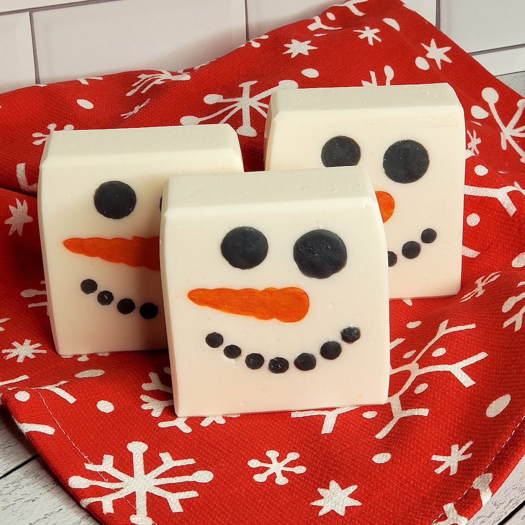 Snowman Soap - Cold Process Soap - Handmade Soap Snowman - Vegan ...