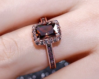 Ring Brown Diamond | Etsy