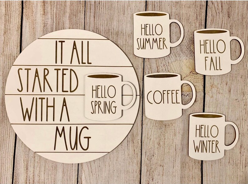 Interchangeable Rae Dunn Inspired Digital File Laser Svg - Etsy
