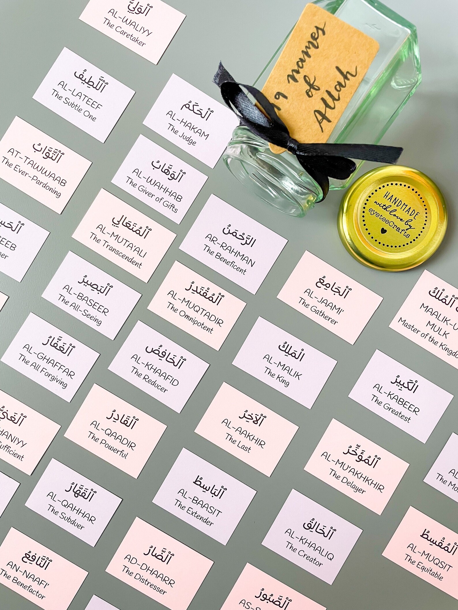 99 Names of Allah Jar: Islamic Gifts Ramadan, Eid Gifts for Kids Decor ...