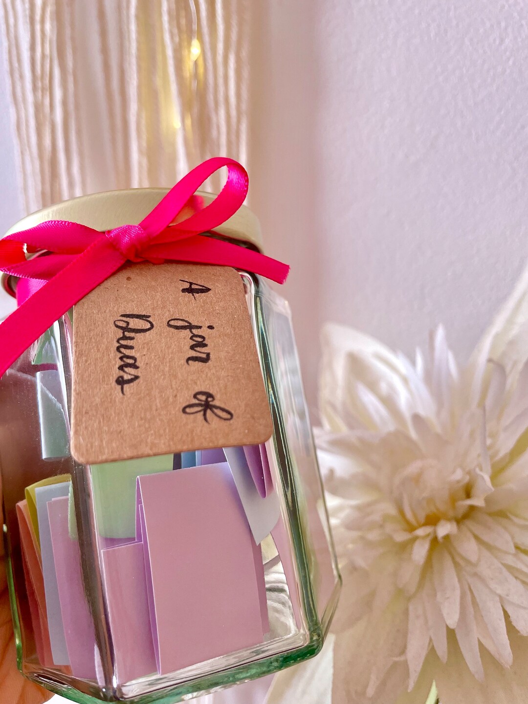 Islamic Dua Quote Jar: 50 Quran & Hadith Cards, Islamic Gifts for Nikah ...