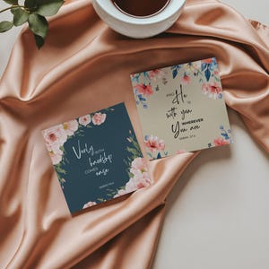 Quran Verses Cards Digital & Printable Floral Islamic Wall Art Print ...