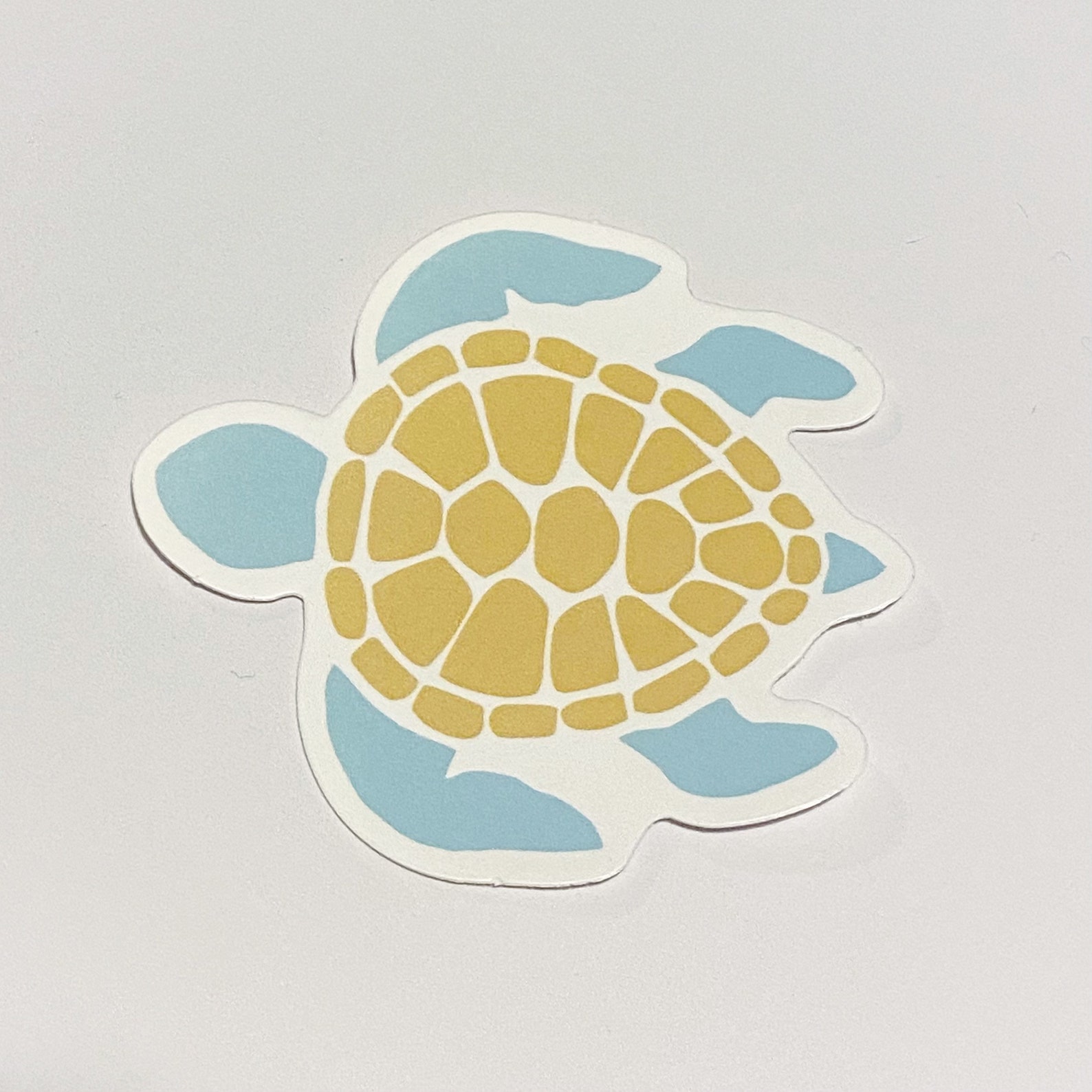 Lime Green & Blue Sea Turtle Sticker Lime Green Shell Save the | Etsy