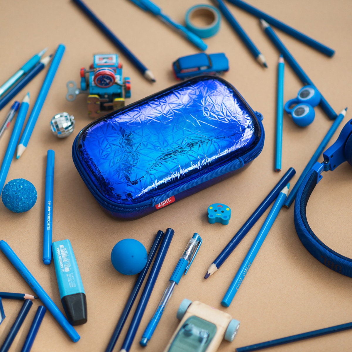 Metallic Pencil Box Made by ZIPIT - Etsy