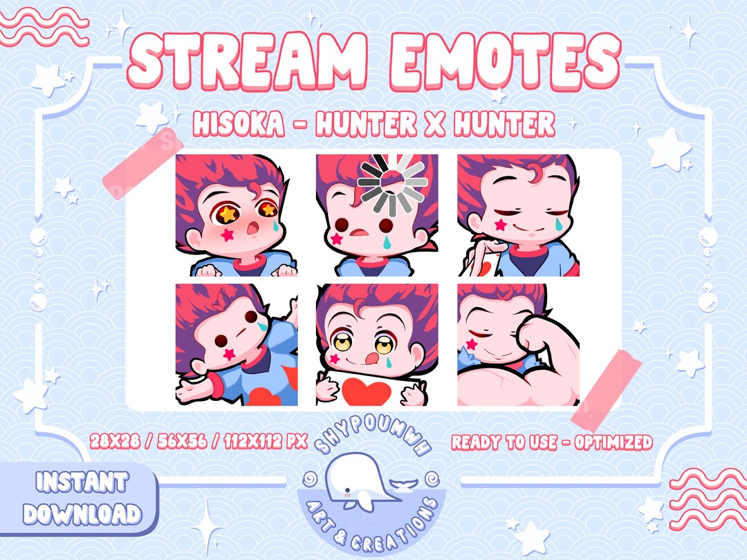 Clown/magician V2 hunter Emotes for Twitch, Discord Kawaii/flow Cute ...
