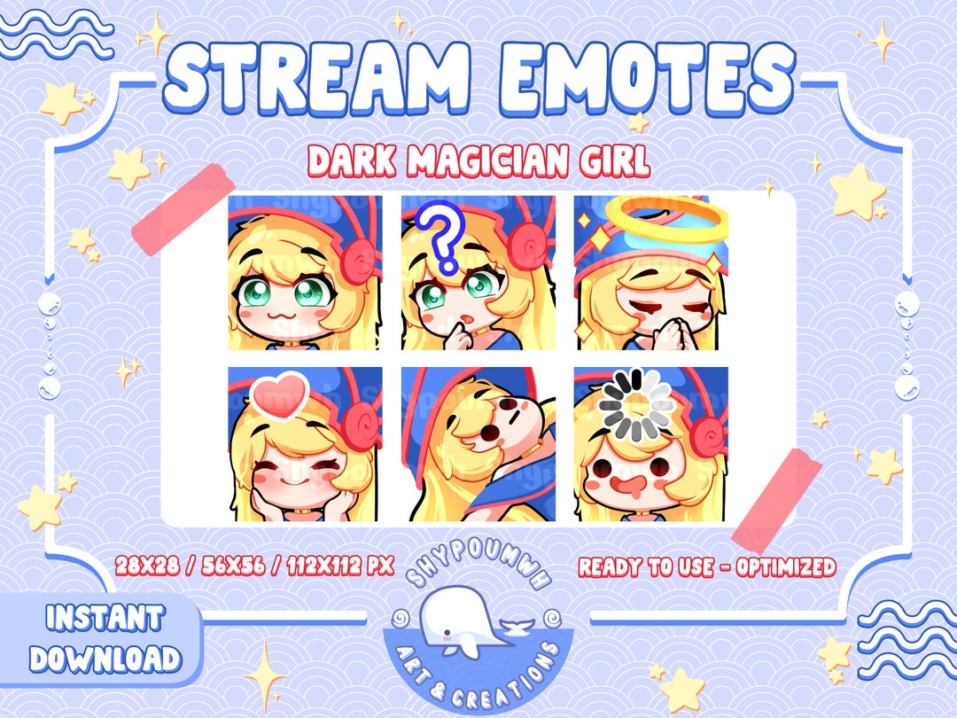 Dark Magician V2 emotes for Twitch, Discord Kawaii/flow Cute Stream - Etsy