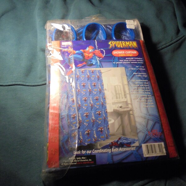 Spider Man Shower Curtain - Etsy