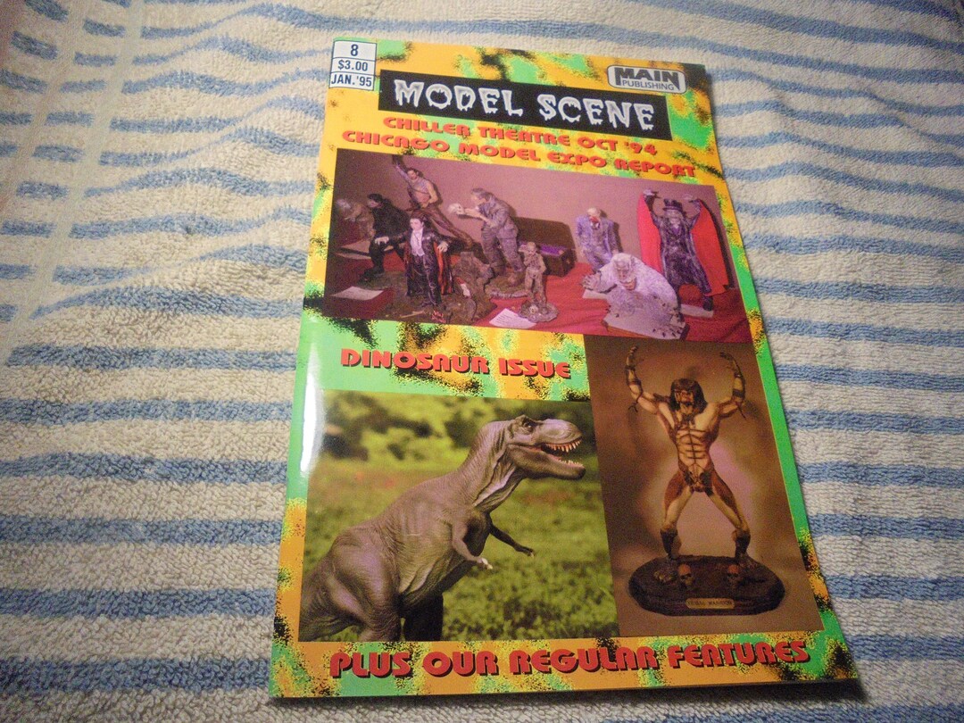 MODEL SCENE Magazine #8! DINOSAUR Model Kits! Chiller Theatre! Nm-! 18. ...