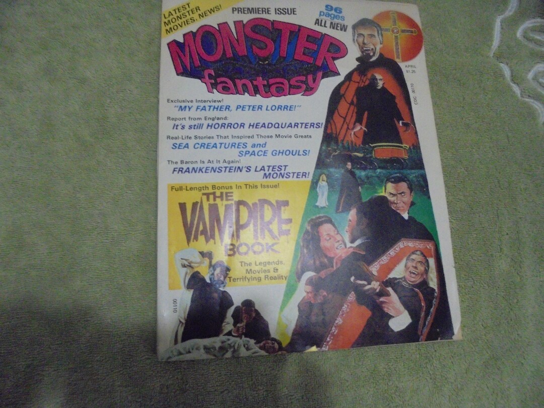 Rare & Scarce 1975 MONSTER FANTASY MAGAZINE # 1 * Vampires and Monsters ...