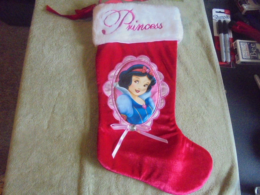 Disney SNOW WHITE PRINCESS Holiday Stocking New 15.00 Obo - Etsy