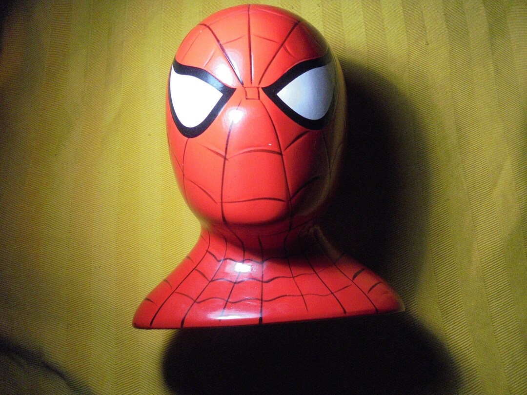 SPIDER-MAN Ceramic Bust BANK!! Complete With Stopper!! 32.00 Shipped ...