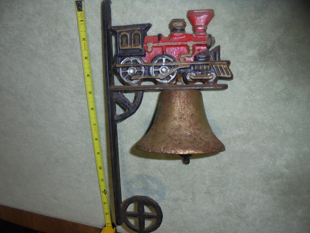Antique Cast Iron RAILROAD LOCOMOTIVE BELL 85.00 Shipped Obo - Etsy