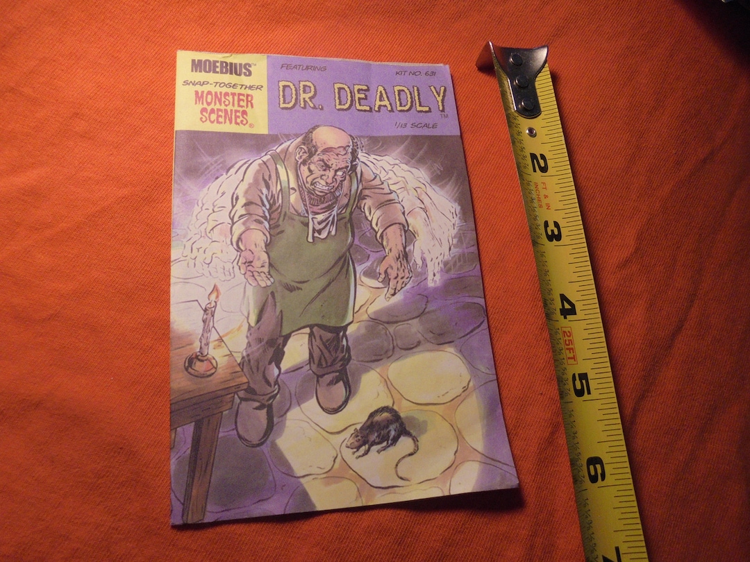 MONSTER Scenes DR. DEADLY Model Kit Instruction Booklet, Moebius Models ...