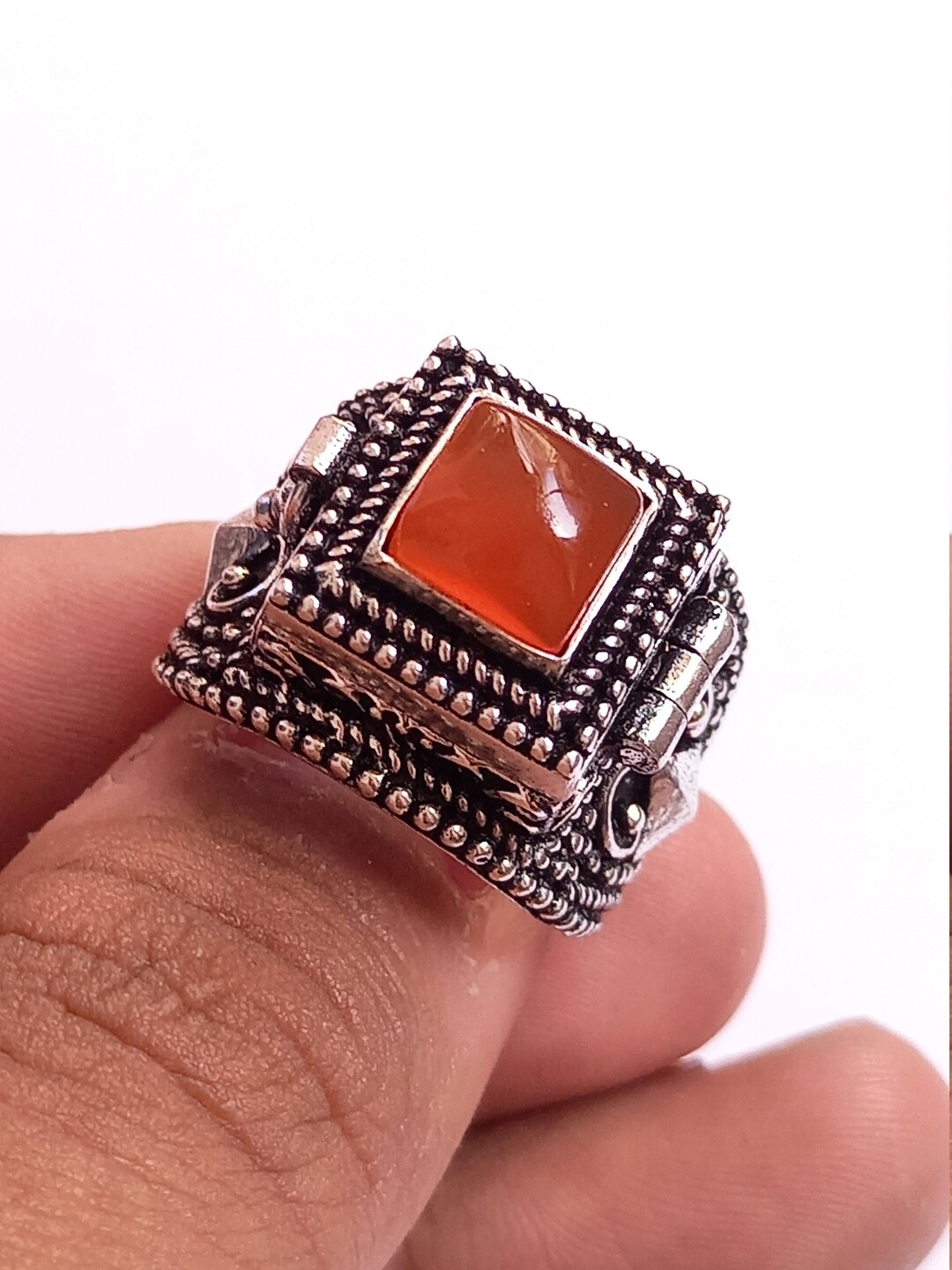 Excellent Poison Ring, Carnelian Gemstone Ring, Statement Ring Gift ...