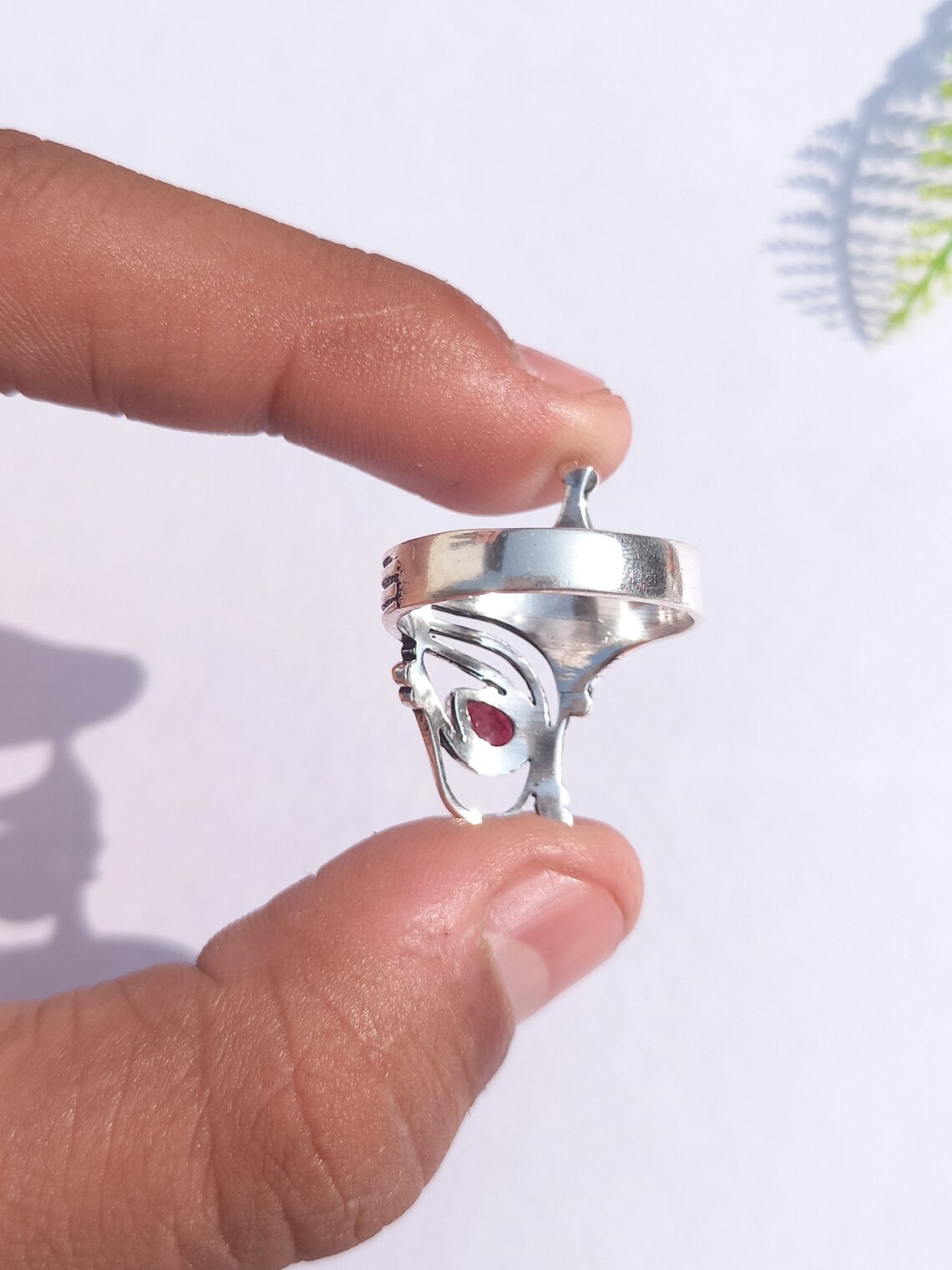 Terrific Silver Turquois Ring, Handmade Purple Gemstone Ring, 925 ...