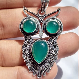 Unique Owl Designer Pendant,turquoise Pendant,pendant for Women 925 ...