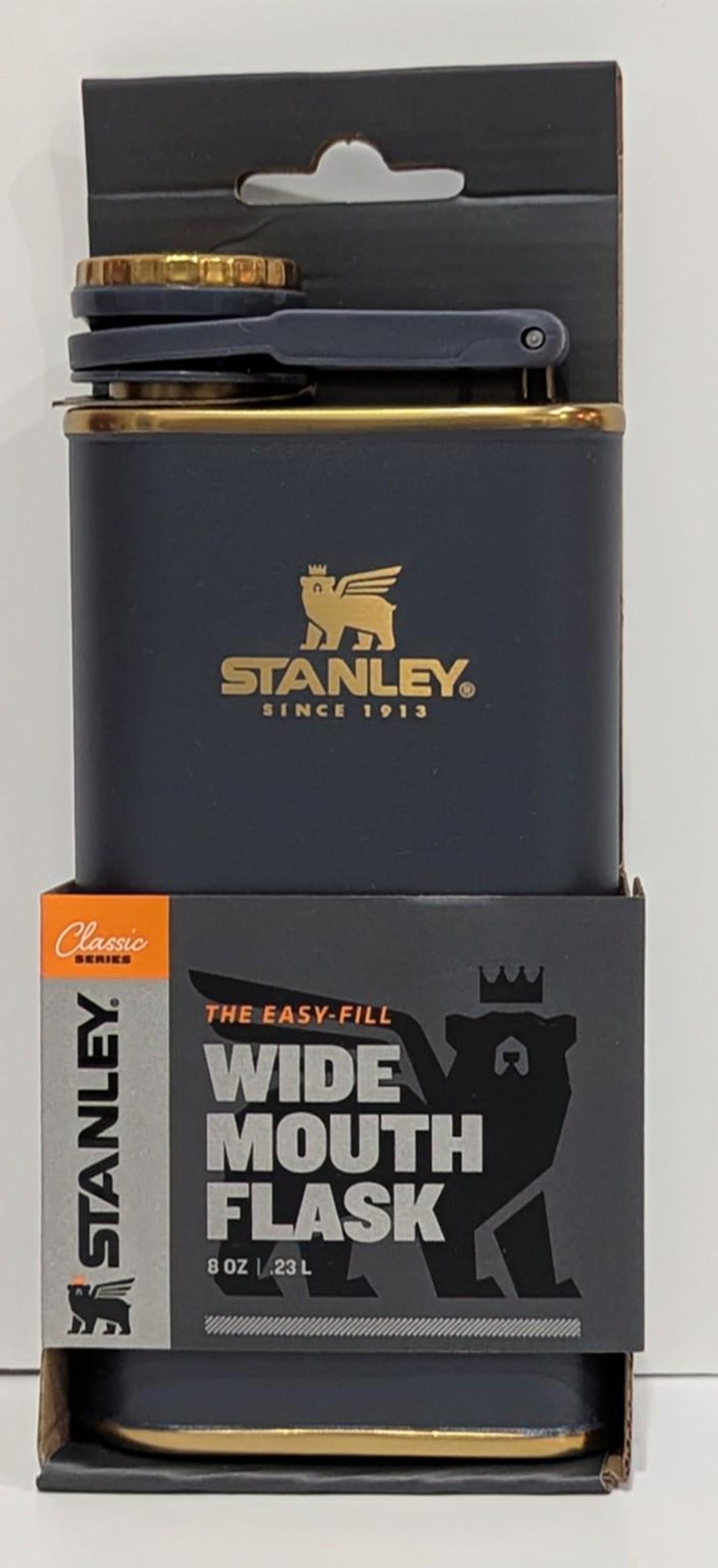 Stanley Classic Flask 8oz With Never-lose Cap Wide Mouth Stainless ...