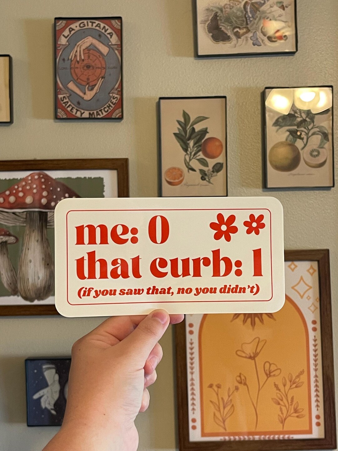 Funny Bumper Sticker, Hot Girls Hit Curbs Bumper Sticker, Unhinged ...