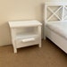 LED Floating Nightstand Shelf: Narrow Handmade Wood Bedside Table - Etsy