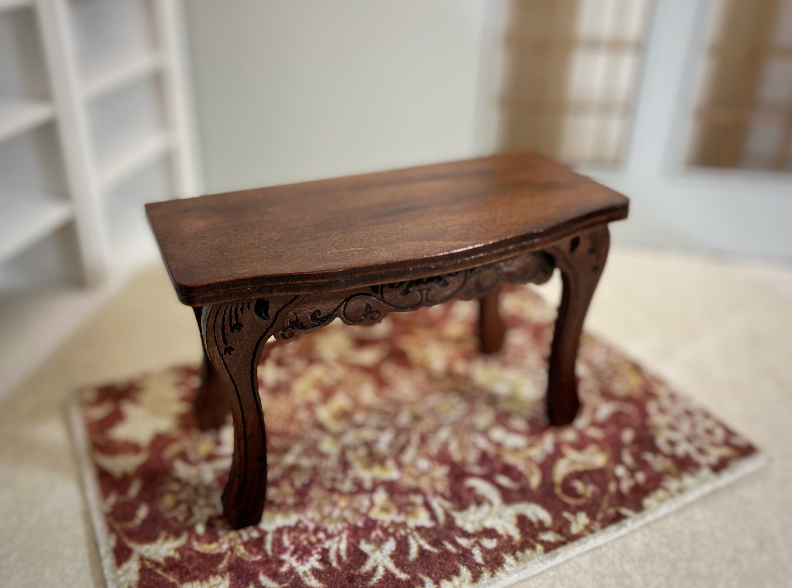 Doll Table for Dollhouses. Rococo Style Miniature Table. 1:6 Scale Doll ...