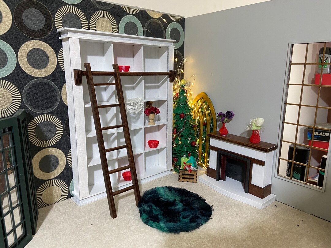 Dollhouse Library Bookcase 1:6 Scale. Furniture for Doll. - Etsy