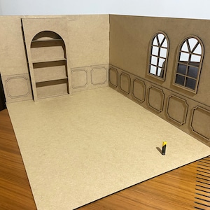 Very Large Roombox - 2 Walls - 1:6 Doll Corner Dollhouse Room, Room for ...