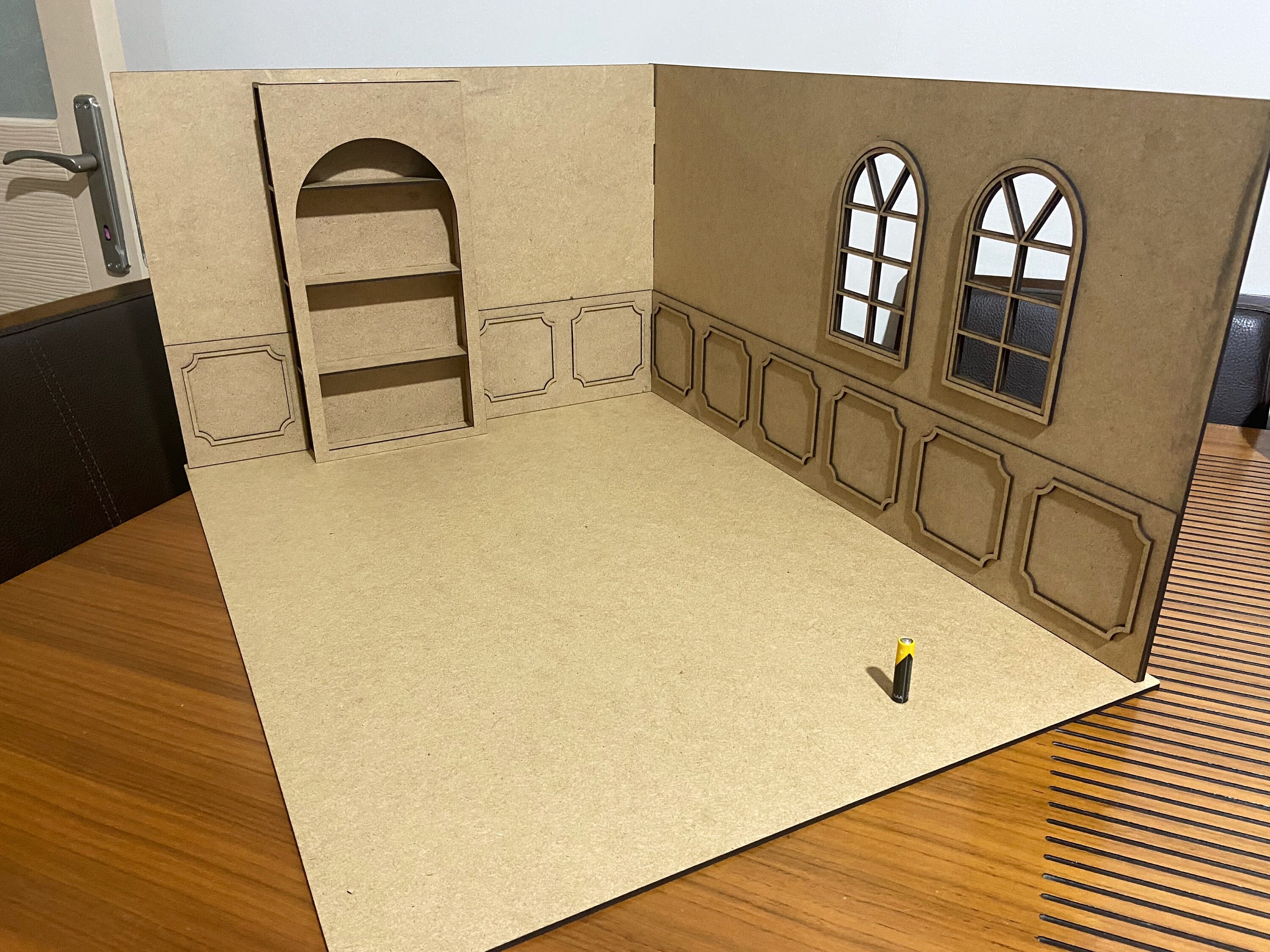 Very Large Roombox - 2 Walls - 1:6 Doll Corner Dollhouse Room, Room for ...