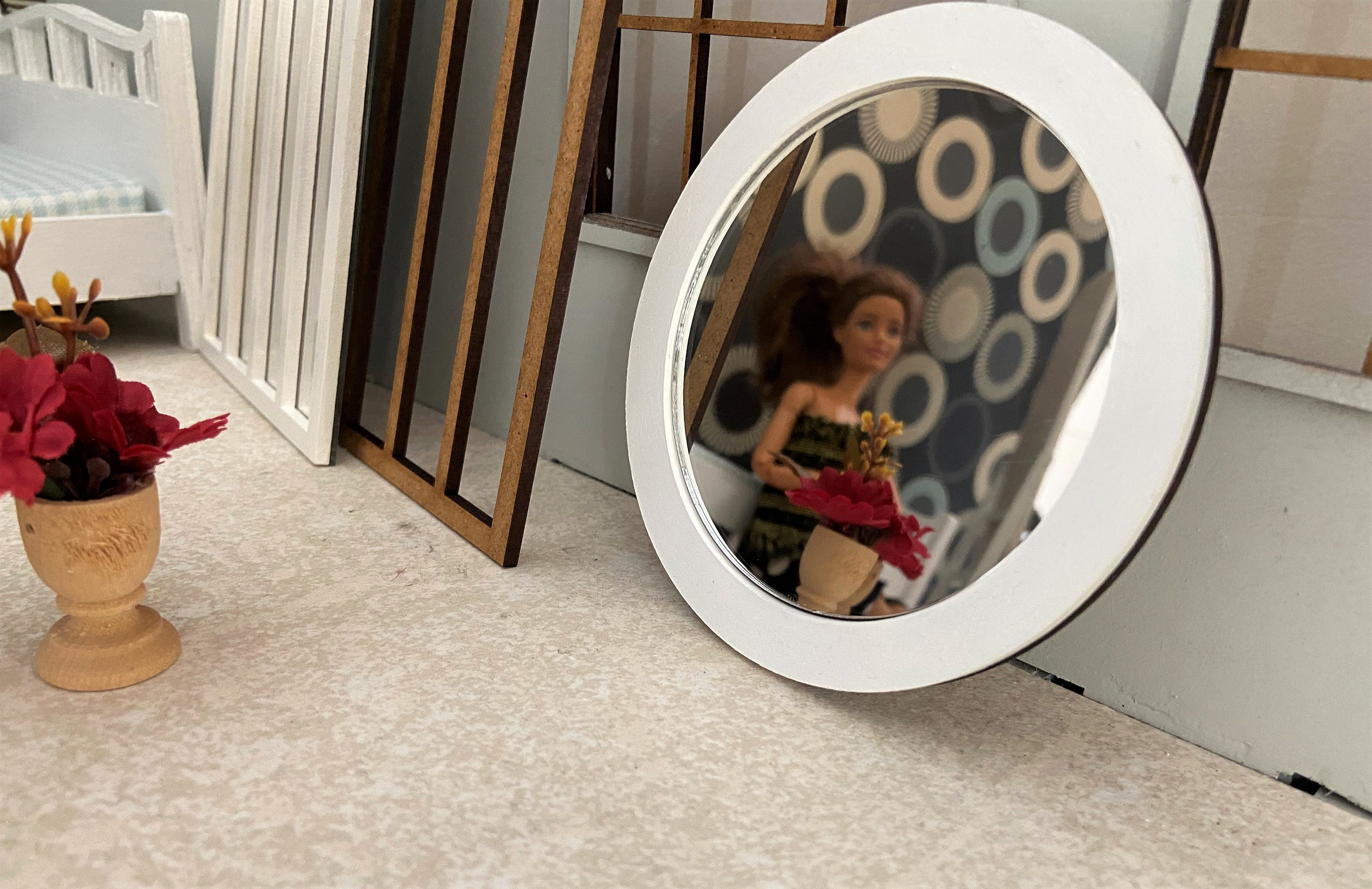 Doll Mirror 1/6 1:12 Scale Modern Mini Doll House Furniture | Etsy
