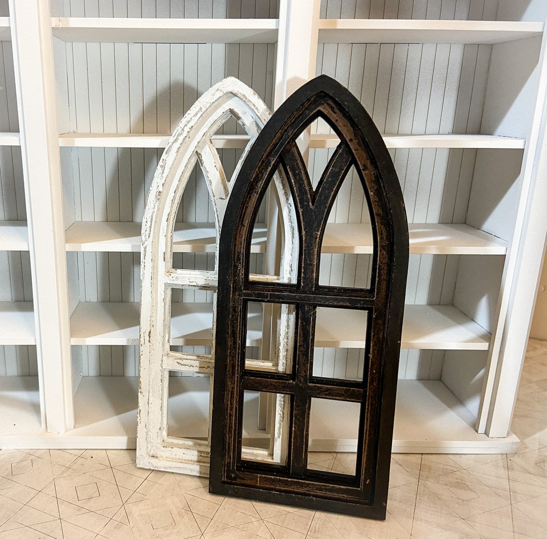 Miniature Gothic Cathedral Window, Gothic Church Medieval Window Frame ...