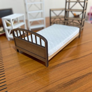 Bed for 12 Inch Doll - 1:6 Scale Bed - Modern Bed - 1/6 Size Furniture ...