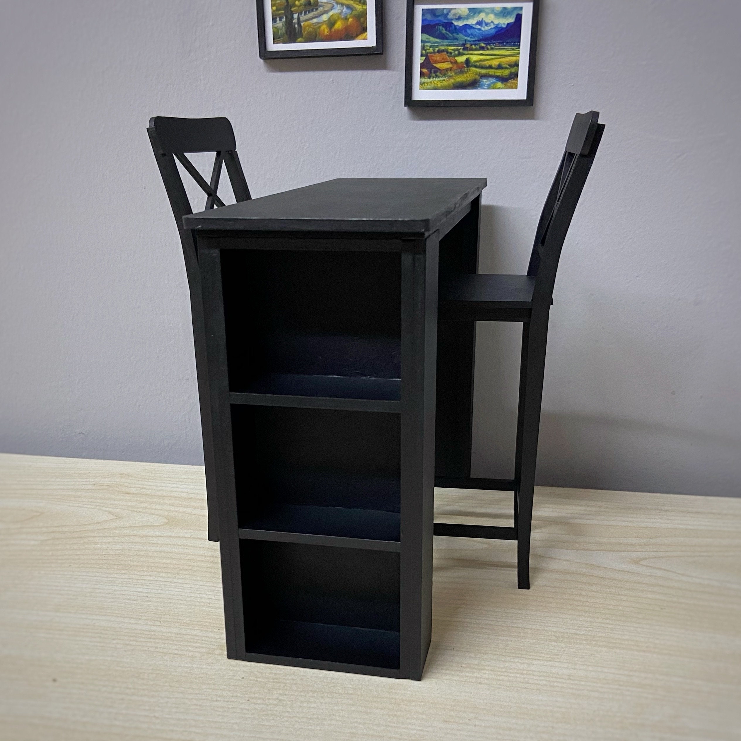 Bar Stools and Bar Table - 1:6 Scale Doll Furniture. - Etsy