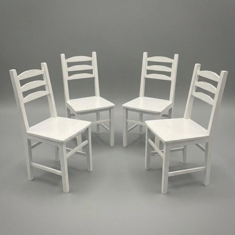 1/6 Scale Table Two Chairs - Etsy Canada