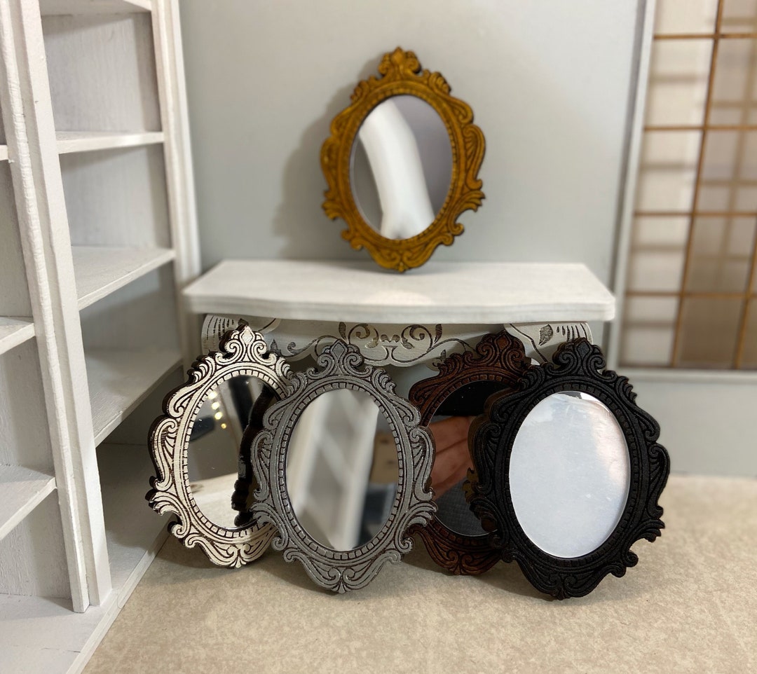 Miniature Baroque Vintage Mirrors , 1:6 Scale Mirror, Dollhouse Mirror ...