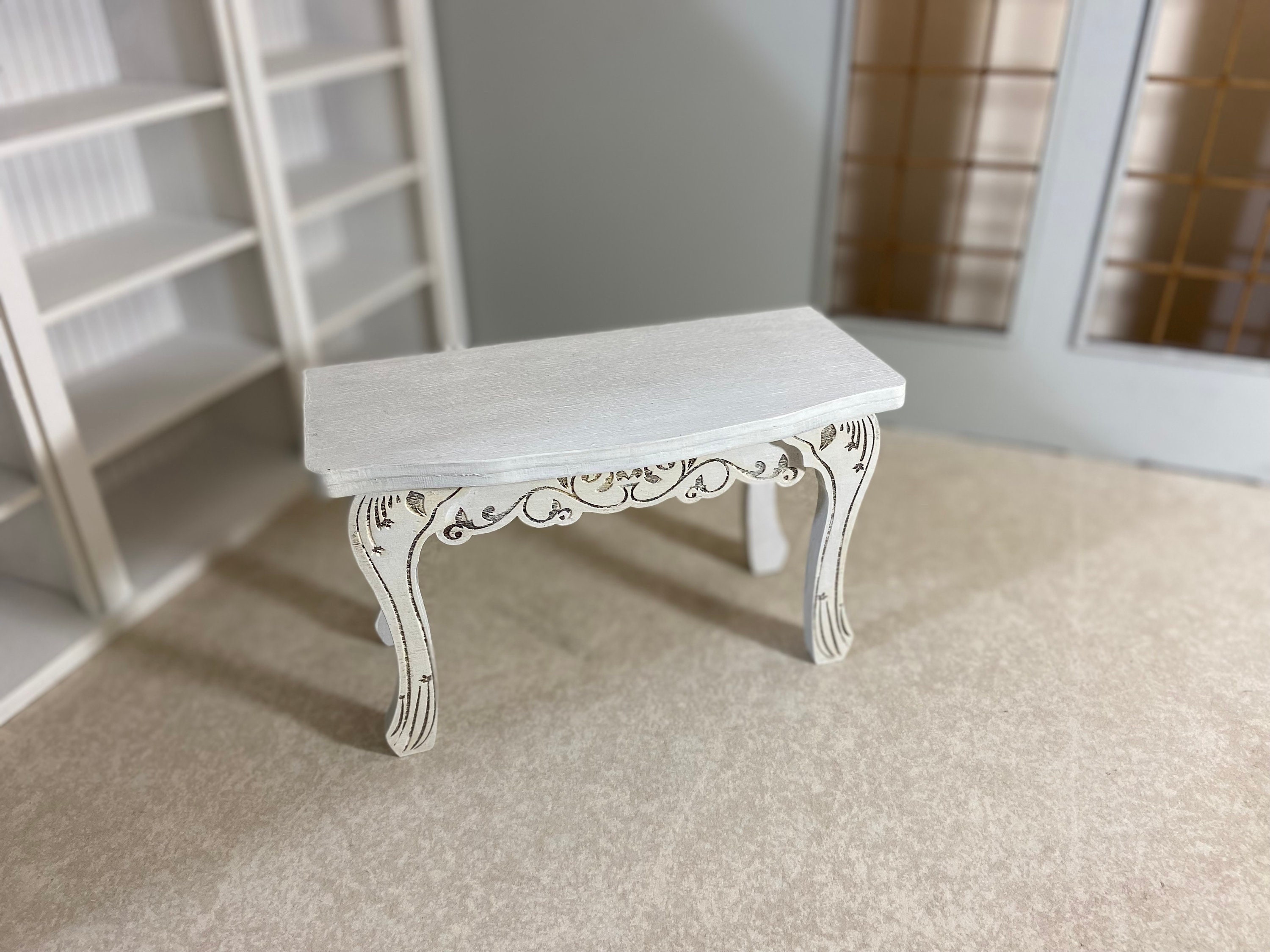 Doll Table for Dollhouses. Rococo Style Miniature Table. 1:6 Scale Doll ...