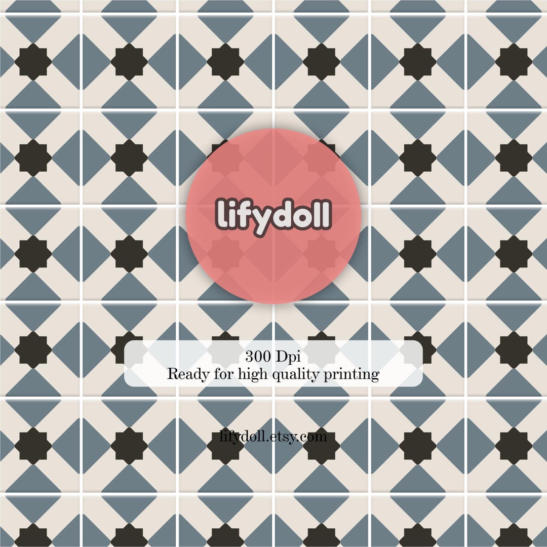 Tiled Flooring for Dollhouse, Realistic Tiled Floor for 1/6 or 1:12 ...