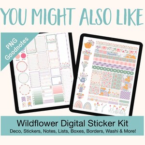 Digital Sticker Kit: Spring Flowers | Goodnotes, PNG Files | Stickers ...