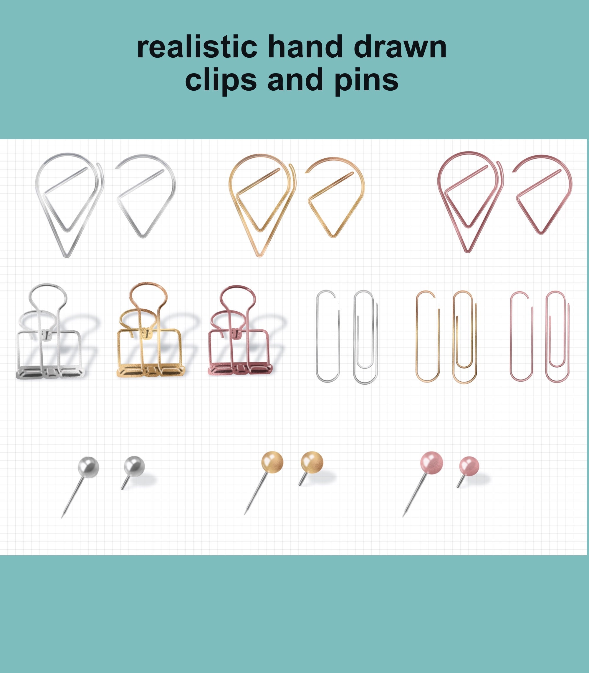 Ripped Torn Paper Digital Stickers Kraft Paper Paper Clips | Etsy