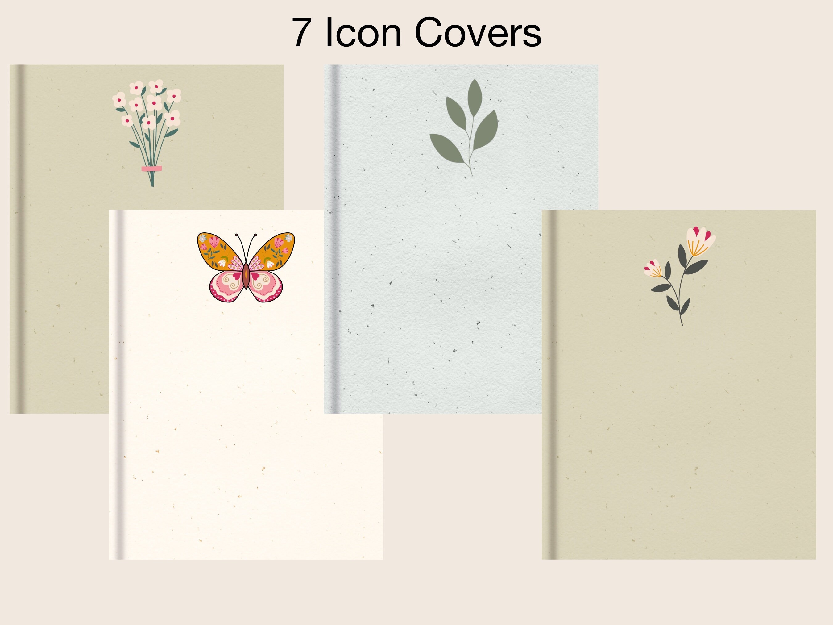 Goodnotes Covers Spring Flowers Theme Digital Notebook | Etsy