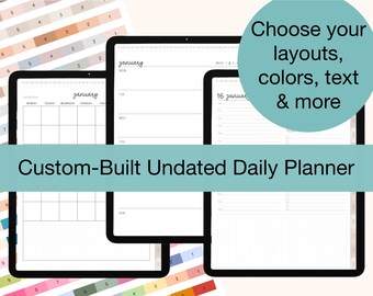 Custom Daily Planner - Etsy